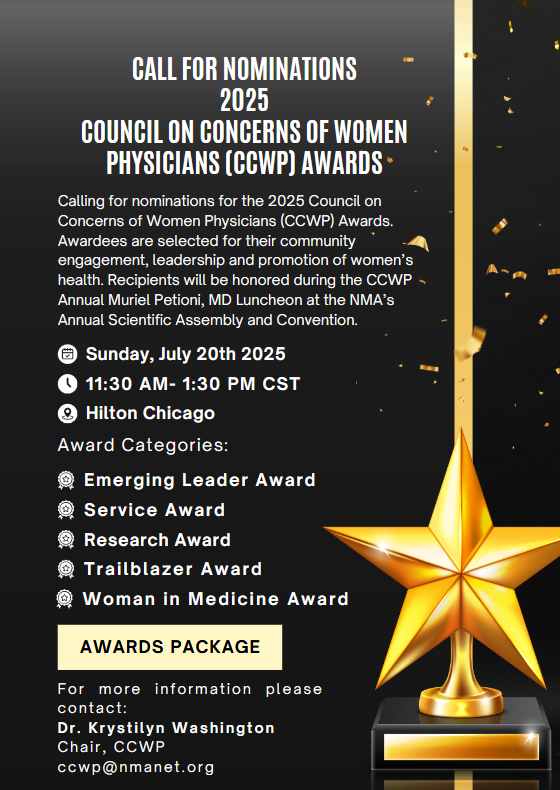A Call for Nominations: 2025 Council on Concerns of Women Physicians ...